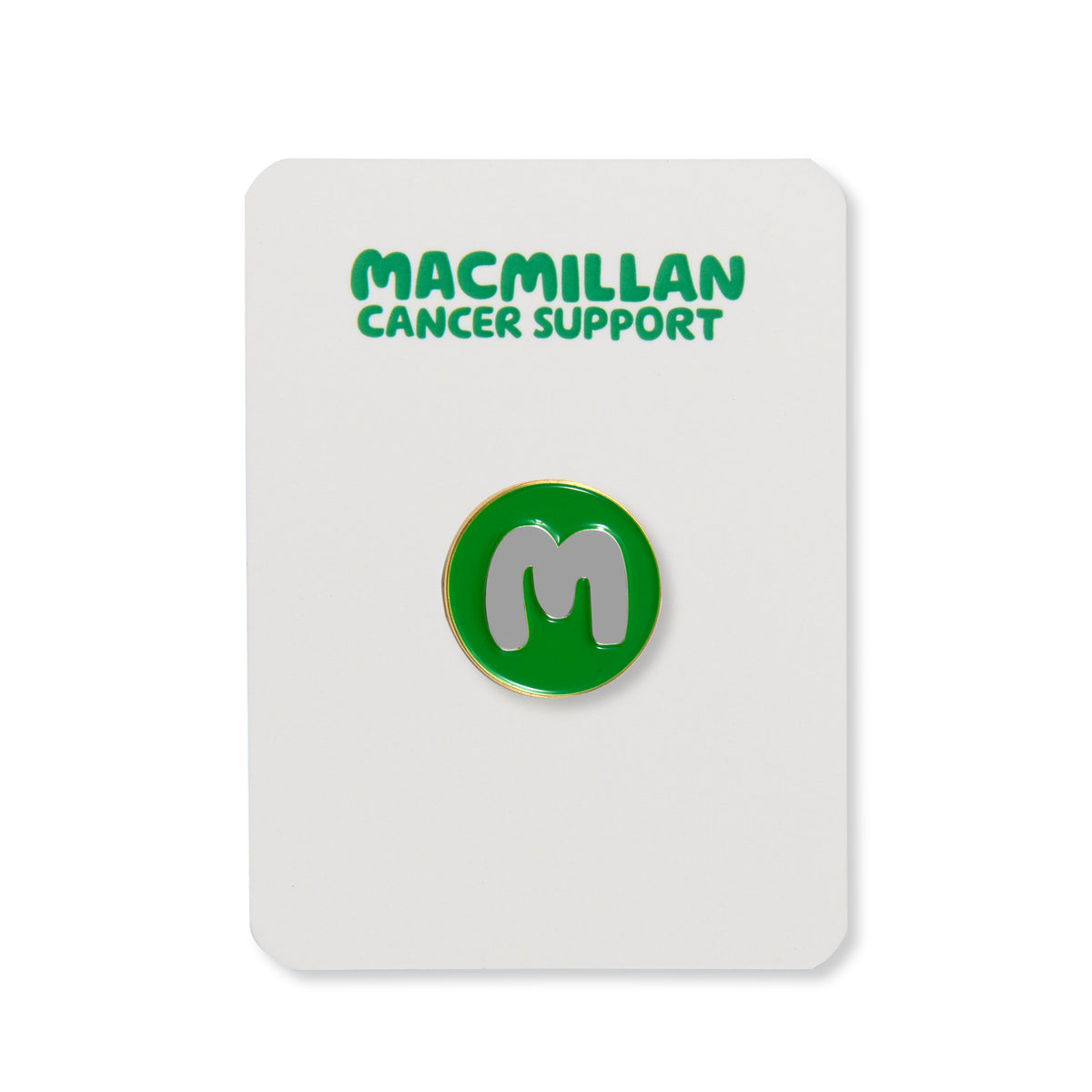 M Round Pin Badge Silver – Macmillan Cancer Support Shop