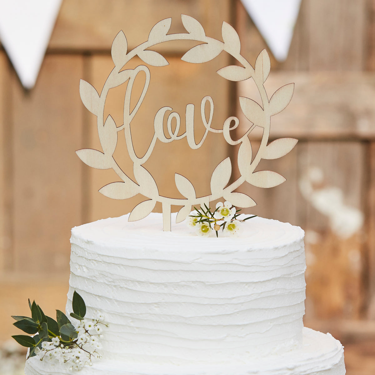 Love Wooden Cake Topper – Macmillan Cancer Support Shop