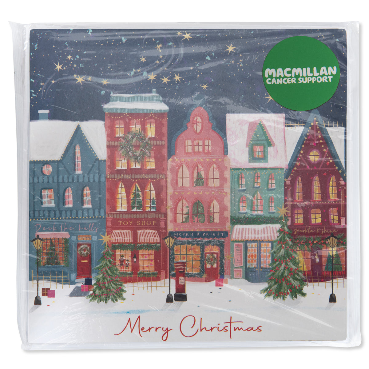 Festive Village Christmas Card - 10 Pack – Macmillan Cancer Support Shop