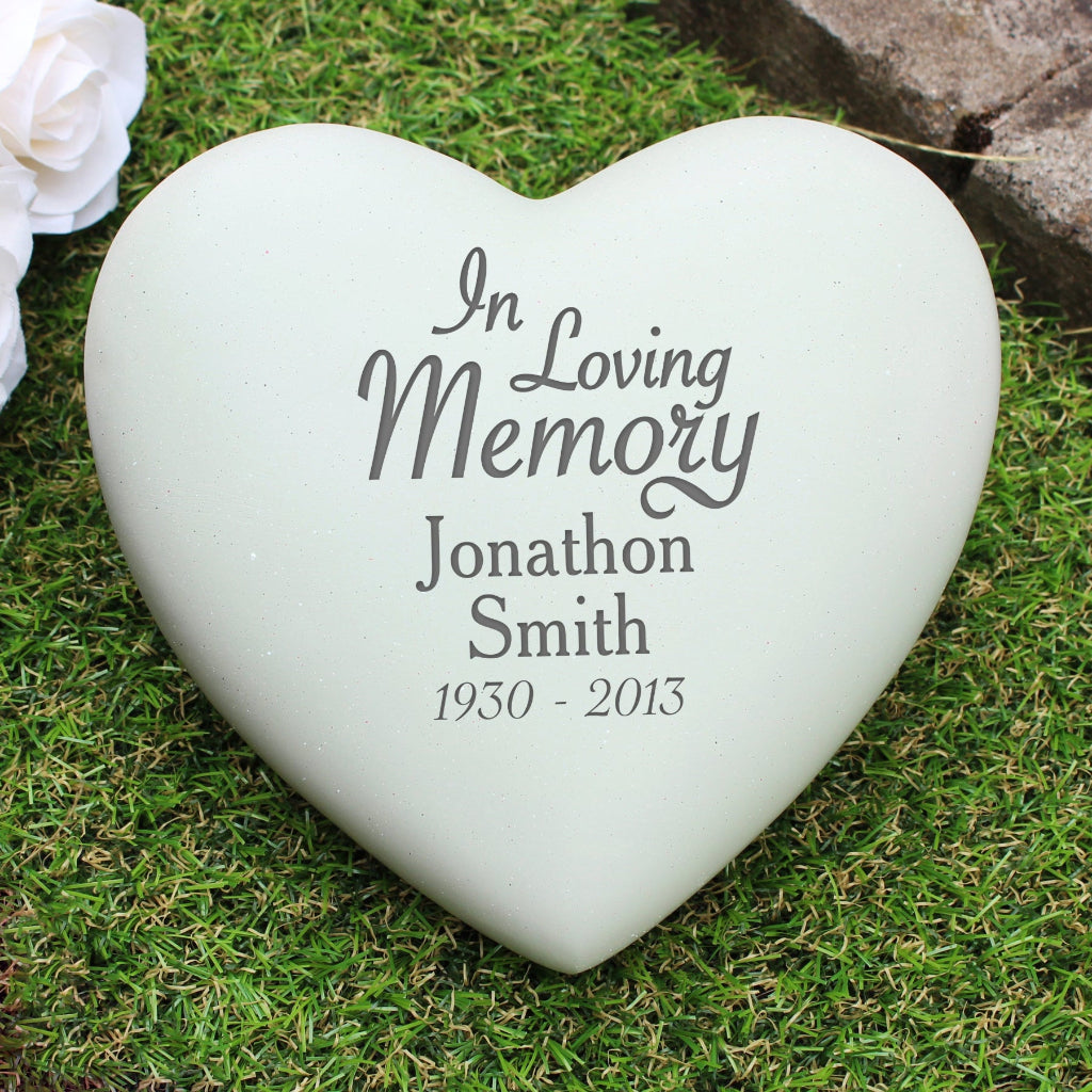 Personalised In Loving Memory Heart Memorial Stone – Macmillan Cancer ...
