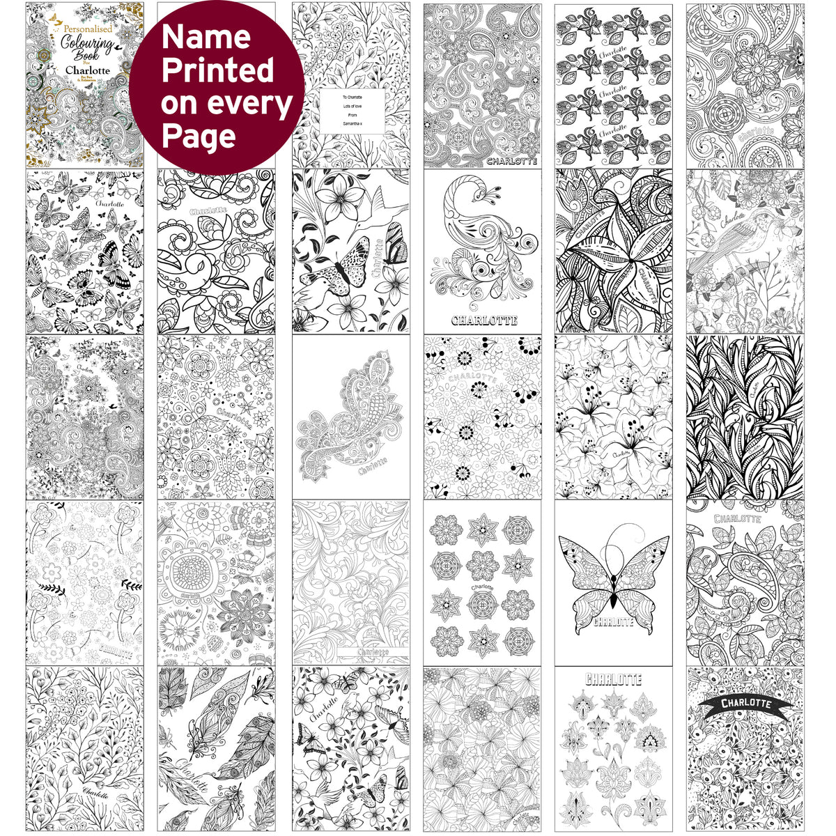 Personalised Botanical Colouring Book – Macmillan Cancer Support Shop