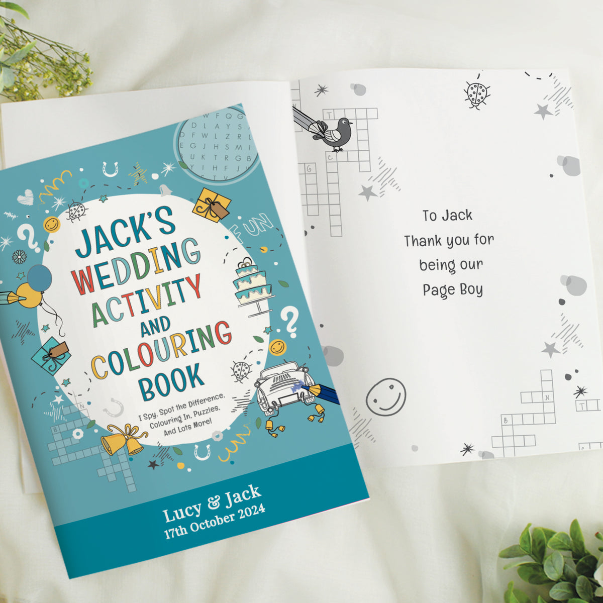 Personalised Blue A4 Wedding Activity & Colouring Book – Macmillan ...
