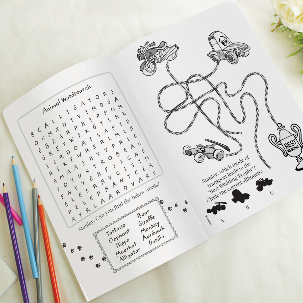 Personalised Blue A4 Wedding Activity & Colouring Book – Macmillan ...