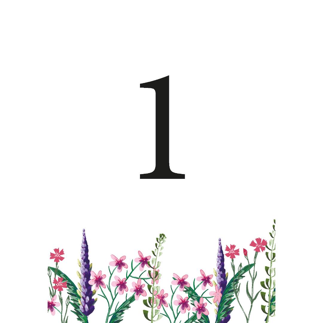 Wildflower Table Numbers/Names – Macmillan Cancer Support Shop