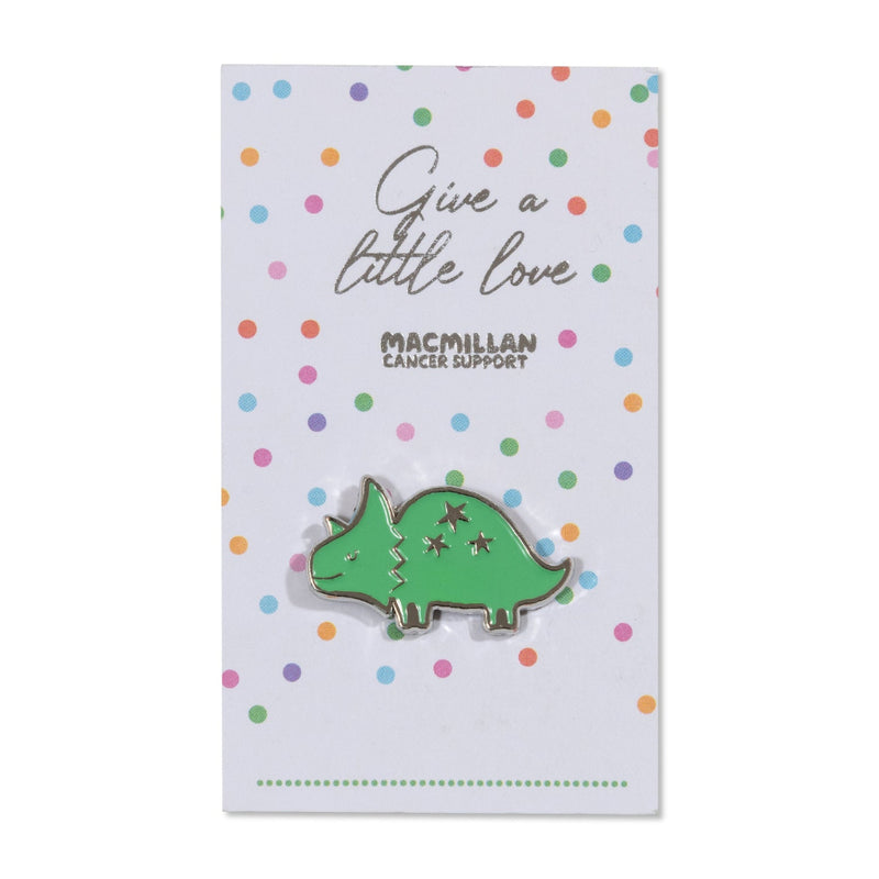 Green Dinosaur Single Pin Badge – Macmillan Cancer Support Shop