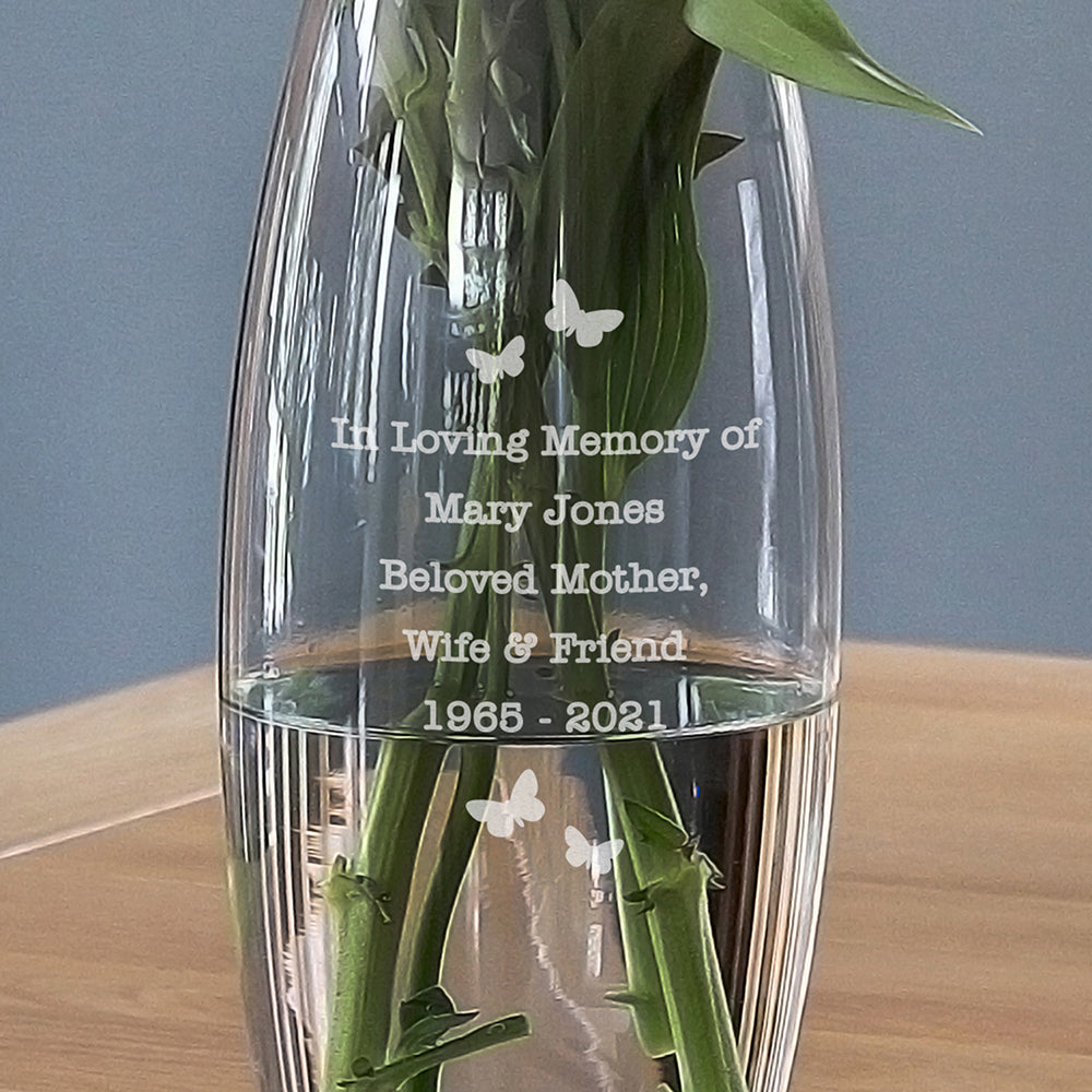 Personalised Forget Me Not Bullet Vase – Macmillan Cancer Support Shop