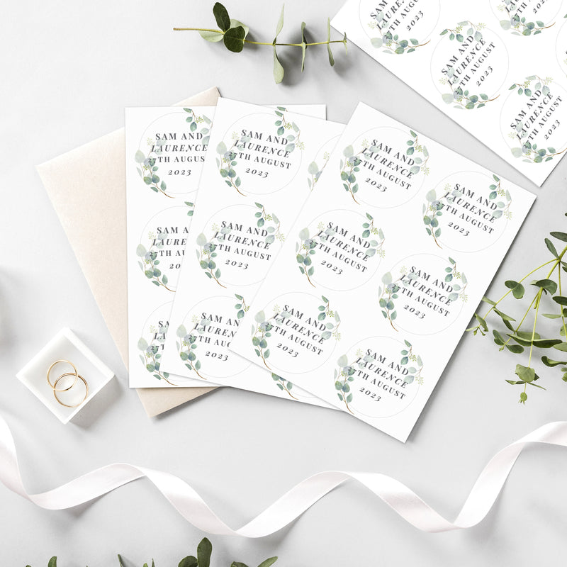 Personalised Eucalyptus Stickers x 24 – Macmillan Cancer Support Shop